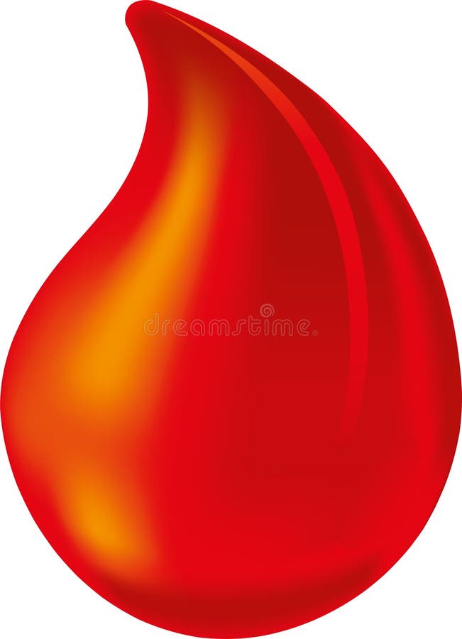 Isolated Blood Drop with Reflects and Lights. Clean Design Stock ...