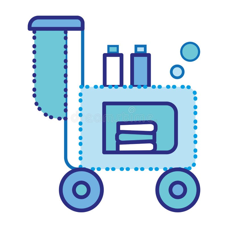 Isolated Blue Cleanliness Carriage Cart Icon Vector Stock Vector ...