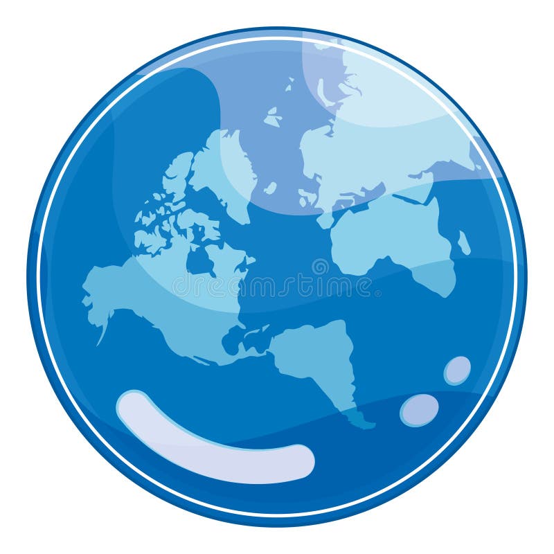 Isolated Blue Earth Globe Icon Vector Stock Vector - Illustration of ...