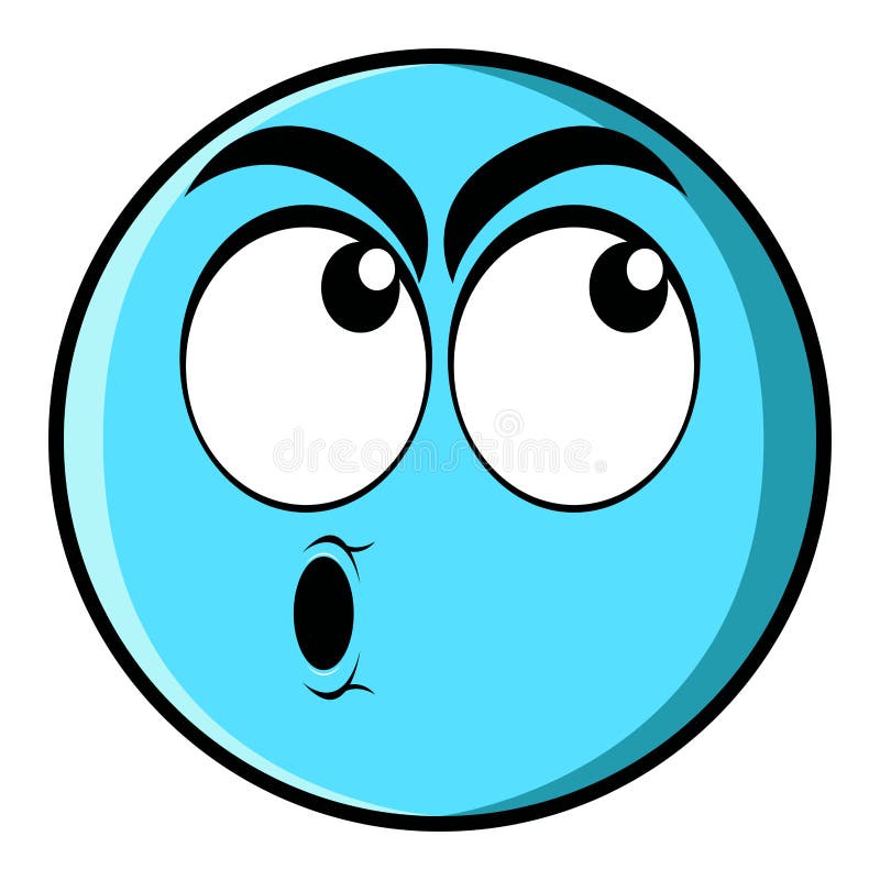 Isolated blue emote stock illustration. Illustration of character ...