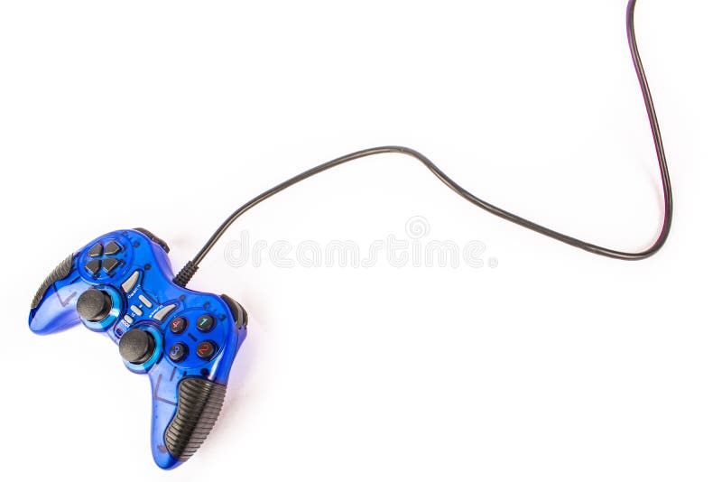 Isolated Blue Joystick for Controller and Play Video Game Isolate Stock ...