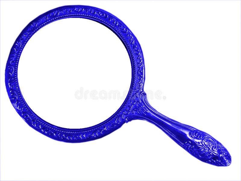 Isolated Blue Mirror Frame on White Background Insert Your Text or ...