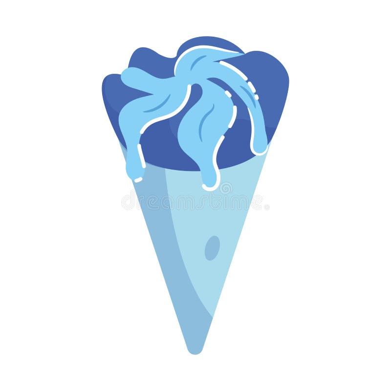 Isolated Blue Monochromed Ice Cream Icon Vector Stock Vector ...