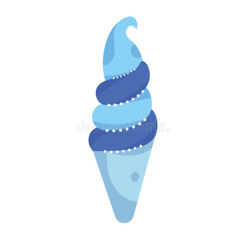 Isolated Blue Monochromed Ice Cream Icon Vector Stock Vector ...