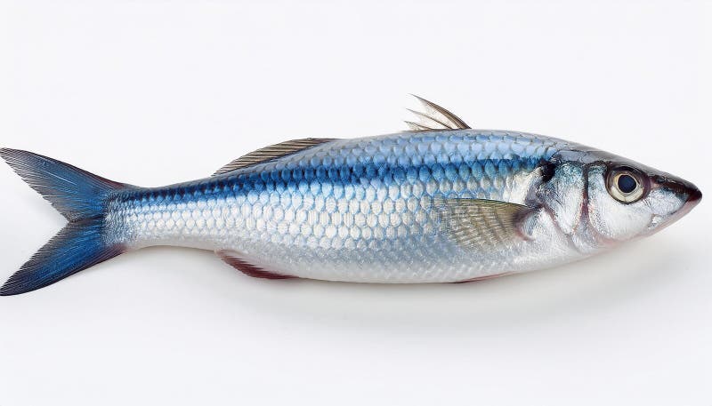 Isolated Blue Mullet on White Stock Illustration - Illustration of ...