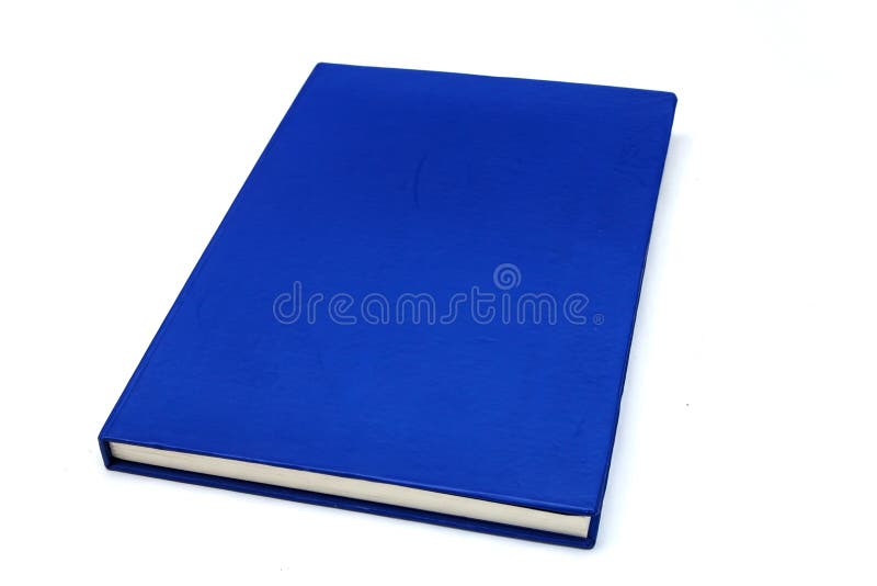 Blue Notebook on White Background Stock Image - Image of binder, blue ...