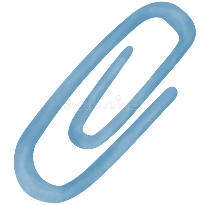 Isolated Blue Paper Clip Illustration Stock Illustration - Illustration ...