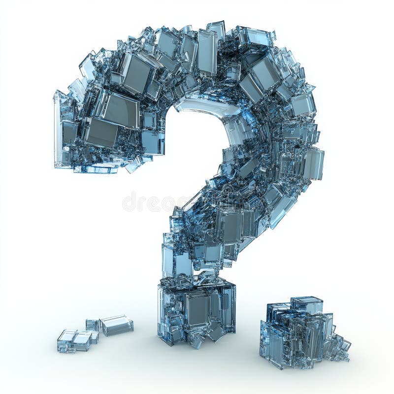 An Isolated Blue Question Mark on White - Rendered in 3D Stock Photo ...