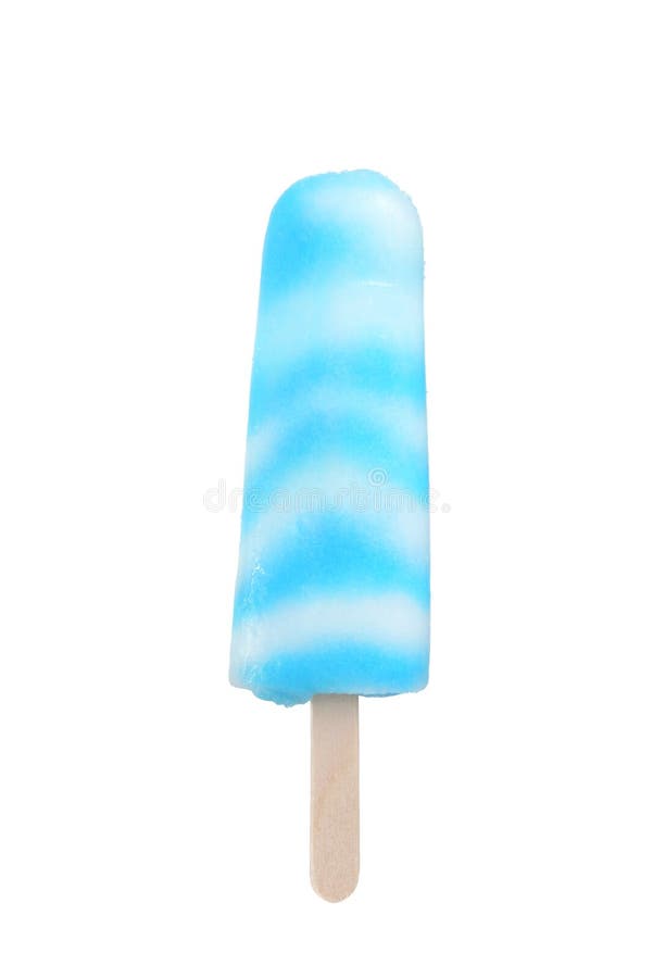 Isolated Blue Raspberry and Vanilla Popsicle Stock Image - Image of ...