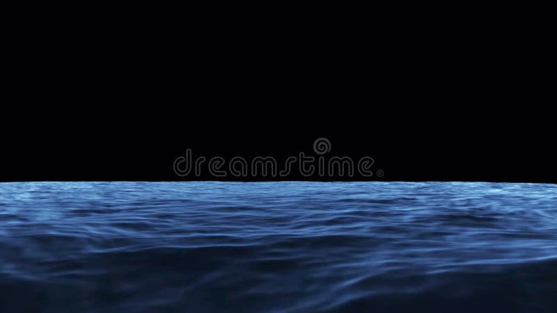 Isolated Moving Blue Sea on a Black Background Stock Video - Video of ...