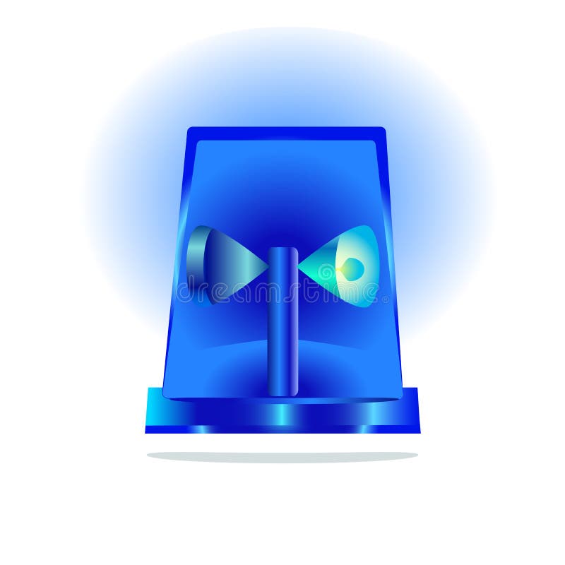 Isolated blue siren stock vector. Illustration of control - 62764220