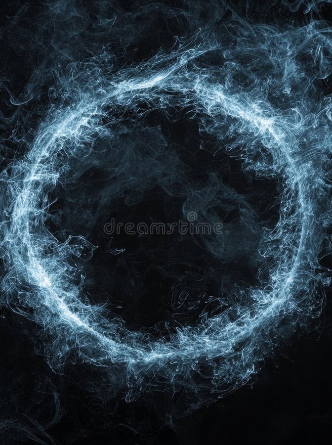Blue Powder Explosion Forming Circle White Background Stock Photos ...