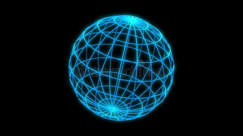 Wireframe Globe stock footage. Video of hologram, graphic - 230672892