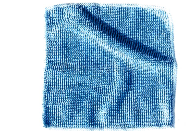 Isolated Blue Square Cloth with Jagged Edges for Glass or Screen ...