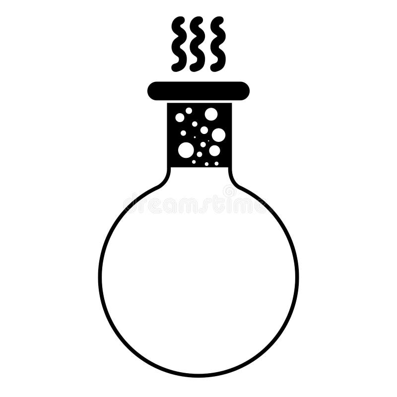 Isolated Boiling Flask on a Rack Stock Vector - Illustration of science ...