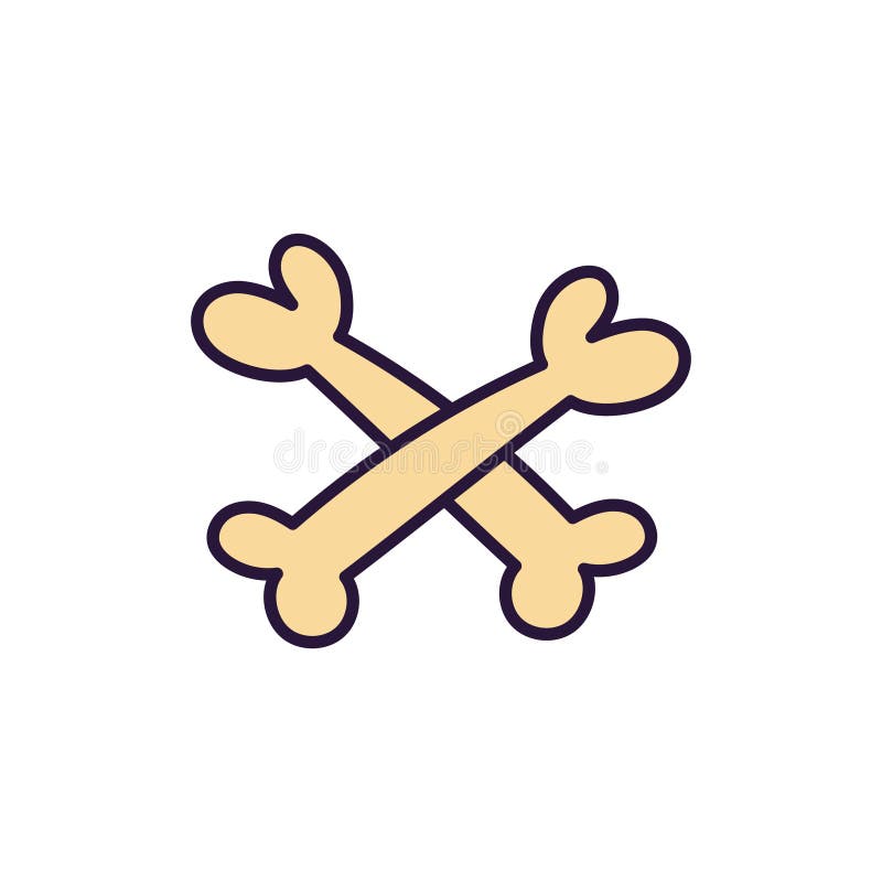 Isolated Bones Cartoon Icon Stock Vector - Illustration of treat, bone ...