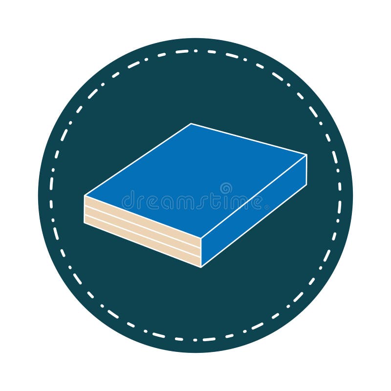 Isolated Book on a Sticker School Supply Icon Stock Vector ...