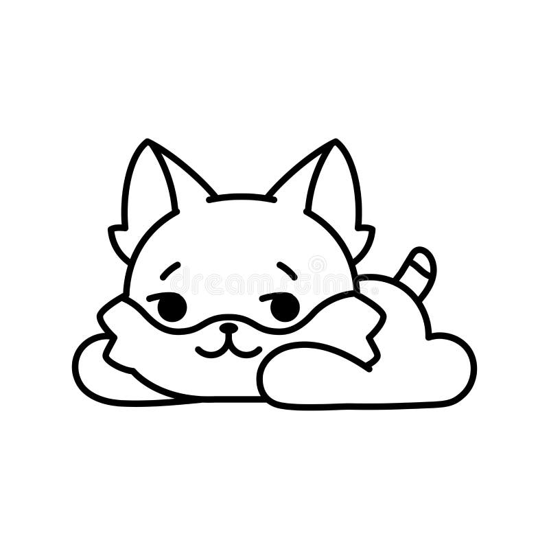 Isolated bored kitten stock vector. Illustration of funny - 194173876