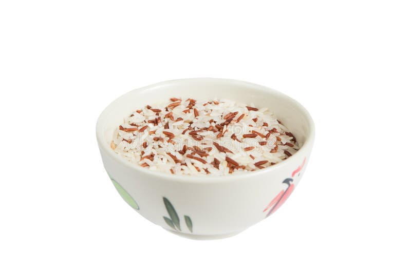 Isolated Bowl of Brown Rice. Stock Image - Image of isolated, dinner ...