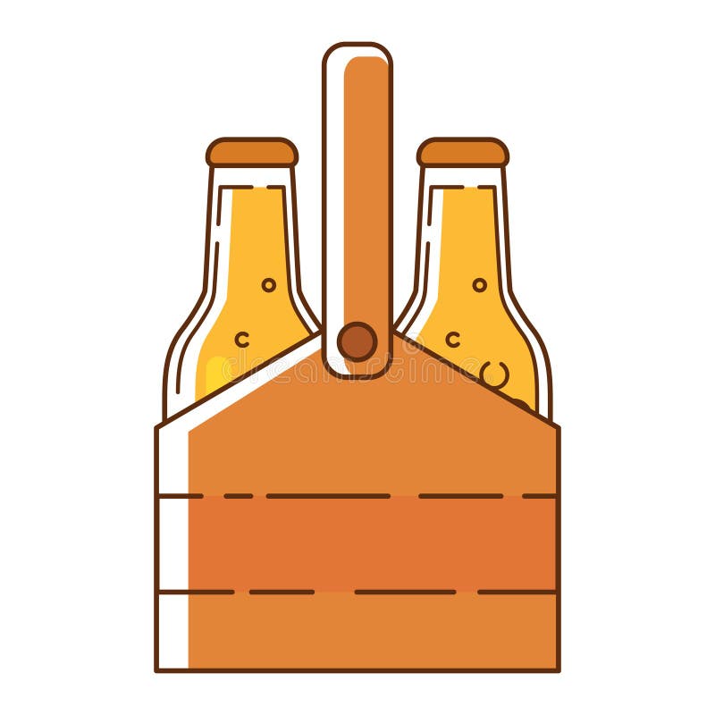 Isolated Box with Beer Bottles Icon Vector Stock Vector - Illustration ...