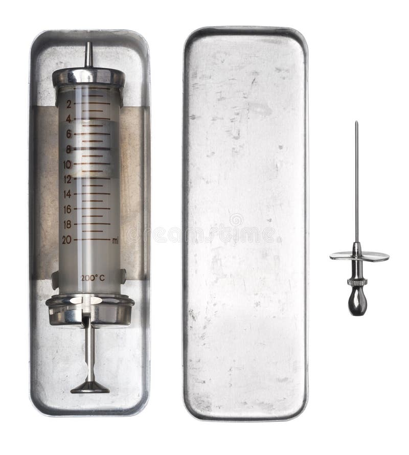 Isolated box with syringe stock photo. Image of syringe - 37913646