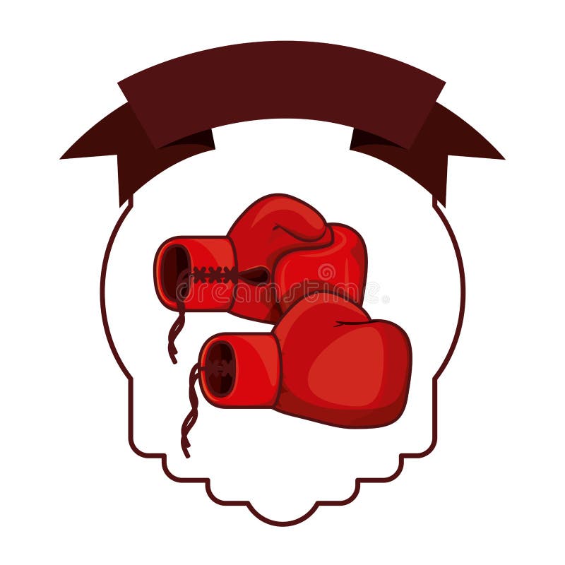 Isolated Boxing Glove Inside Frame Stock Vector - Illustration of sport ...