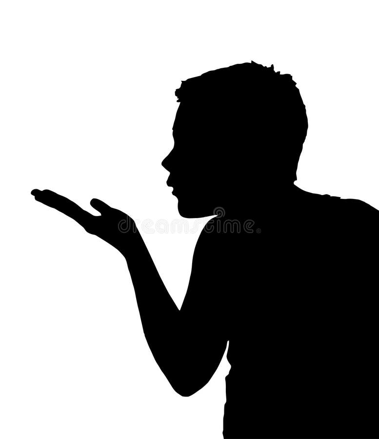 Isolated Boy Child Gesture Blowing Kiss Stock Vector - Illustration of ...