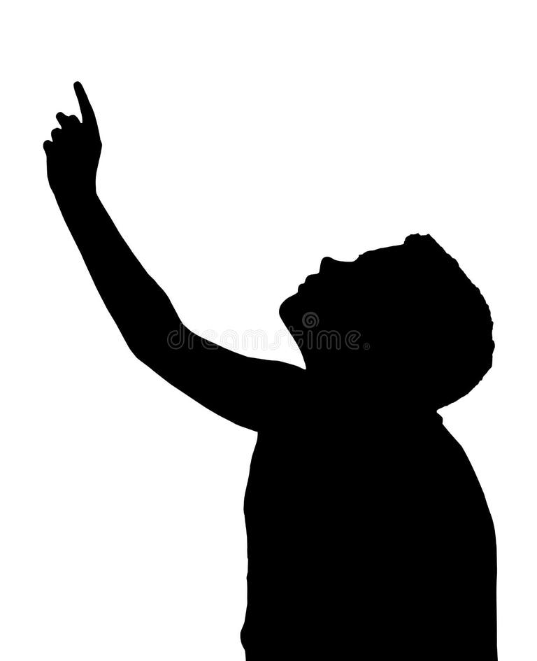Child Pointing Silhouette Stock Illustrations – 649 Child Pointing ...