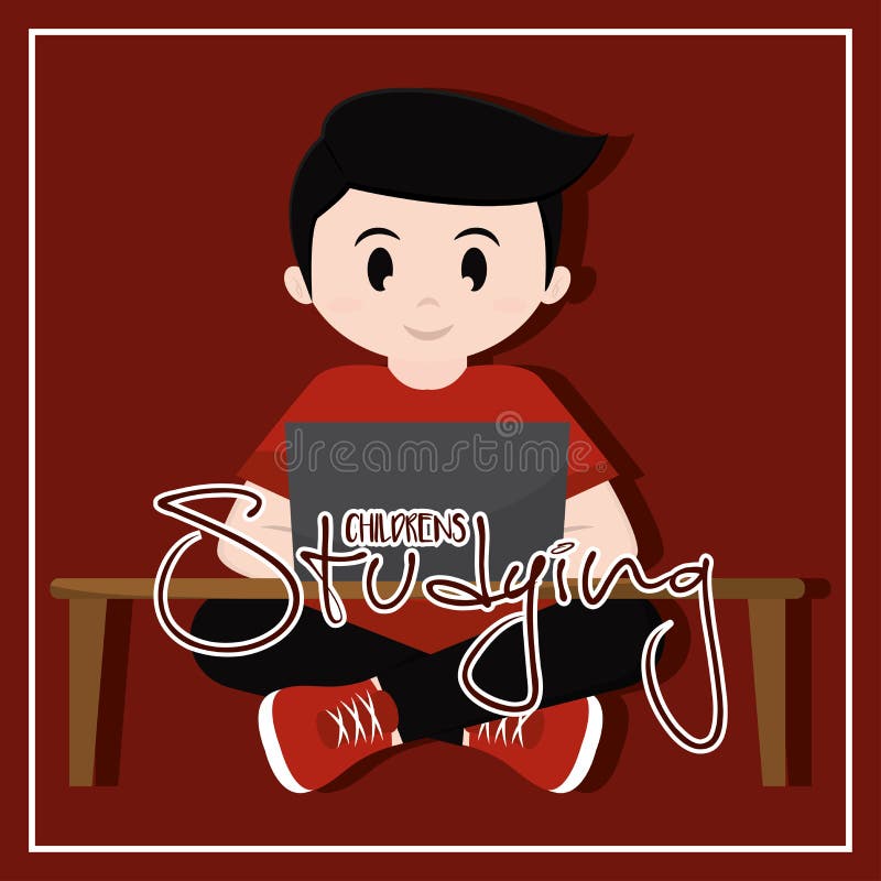 Childrens studying poster stock vector. Illustration of child - 198540981