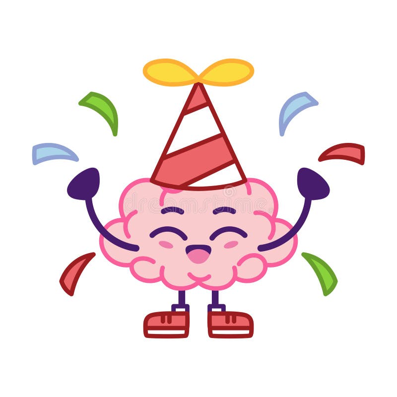 Isolated brain cartoon stock vector. Illustration of education - 206071337