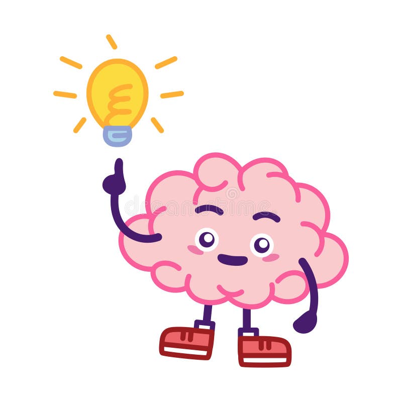 Isolated brain cartoon stock vector. Illustration of concept - 206071261