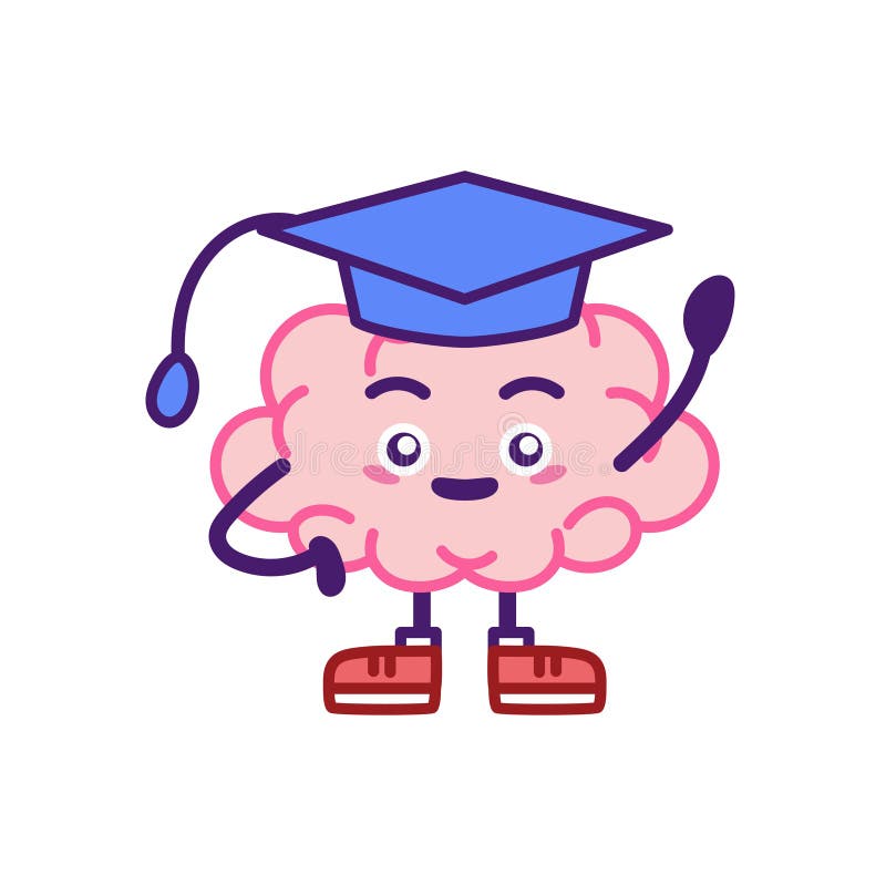 Cartoon Brain Graduate Stock Illustrations – 165 Cartoon Brain Graduate ...