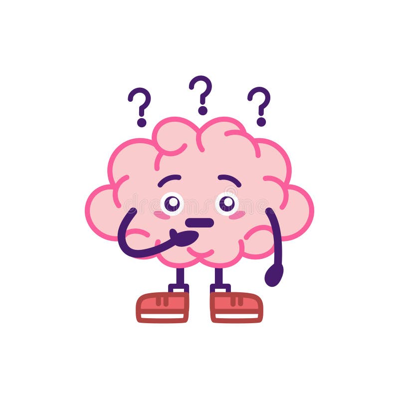 Isolated brain cartoon stock vector. Illustration of concept - 206071250