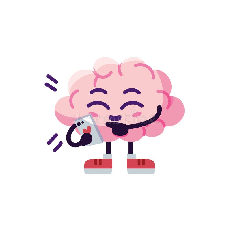 Cartoon Smartphone Illustration Isolated on White Background Stock ...