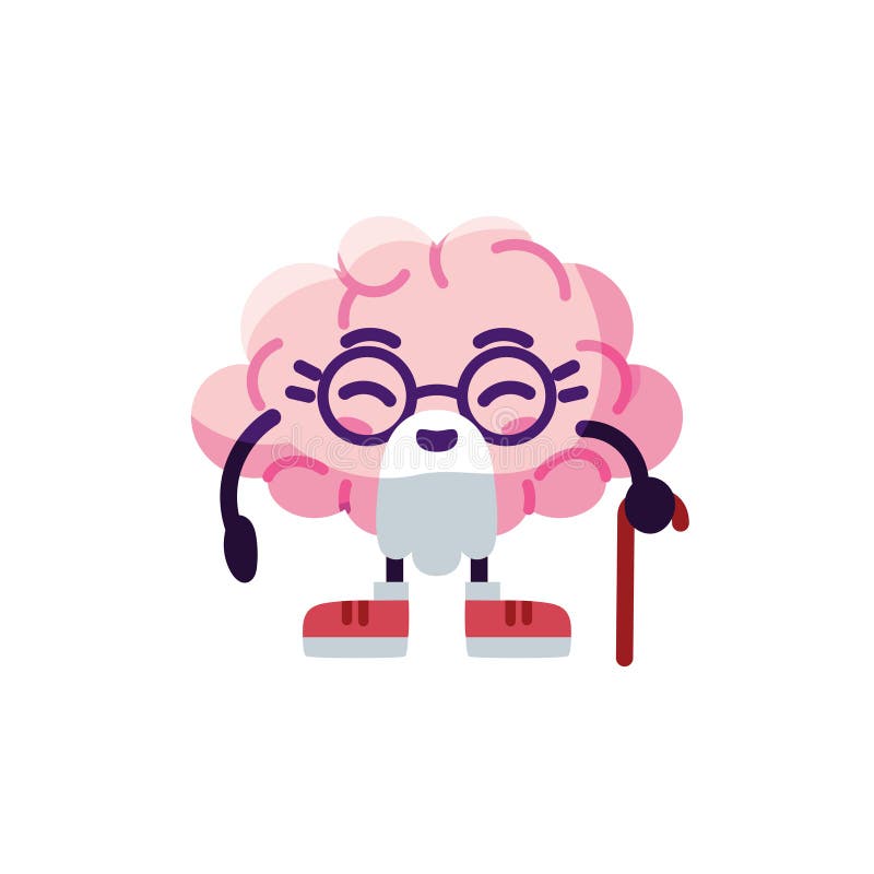 Isolated brain cartoon stock vector. Illustration of clipart - 206071129