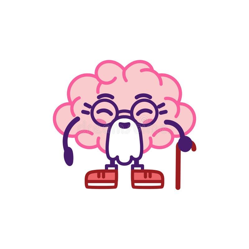 Isolated brain cartoon stock vector. Illustration of science - 206071293