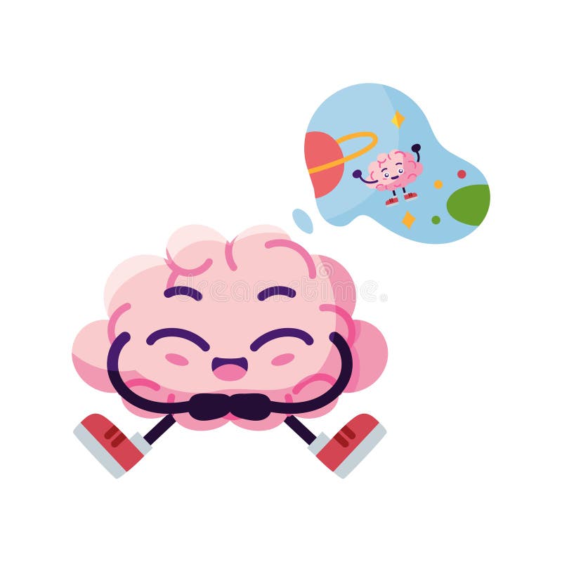 Brain Cartoon Wrapped in a Blanket Stock Vector - Illustration of ...