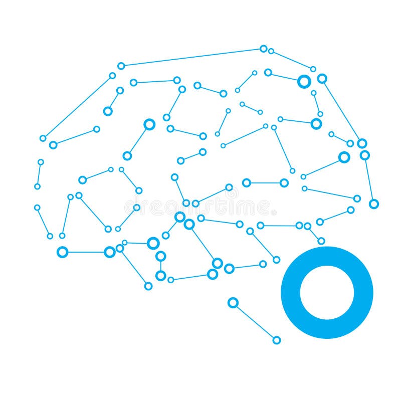 Isolated Brain Network Icon. Artificial Intelligence Stock Vector ...