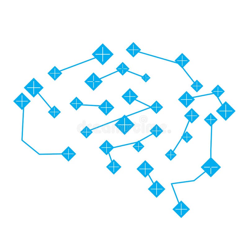 Isolated Brain Network Icon. Artificial Intelligence Stock Vector ...