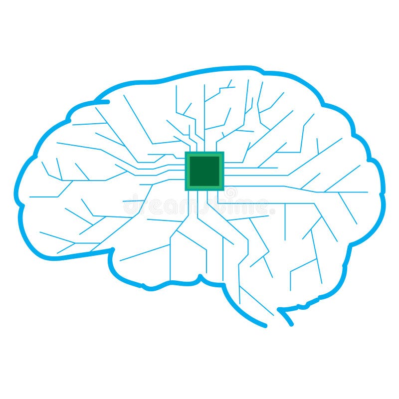 Isolated Brain Network Icon. Artificial Intelligence Stock Vector ...