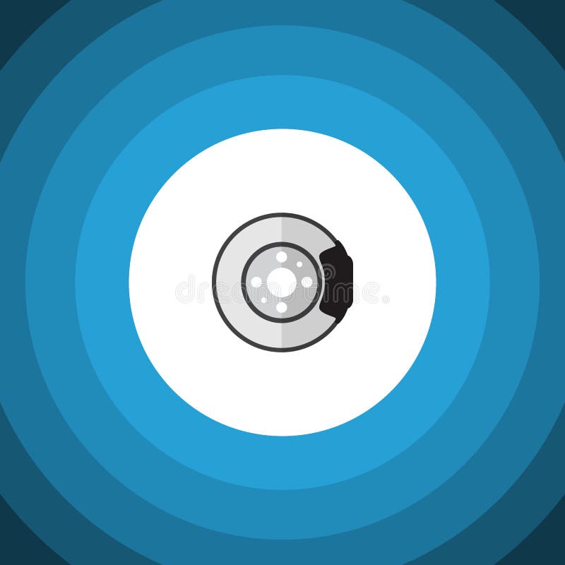 Isolated Brake Disk Flat Icon. Metal Vector Element Can Be Used for ...