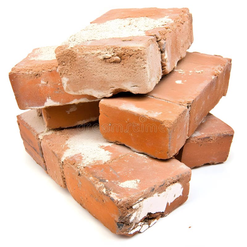 Isolated Brick Building Masonry Bricklayer Construction Work White ...