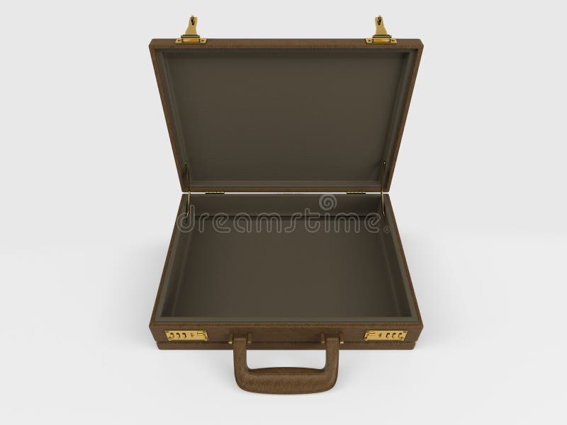 Isolated Briefcase on White Stock Illustration - Illustration of ...