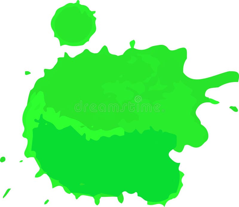 Isolated Bright Green Watercolor Splatt, Holiday Design Element. Stock ...
