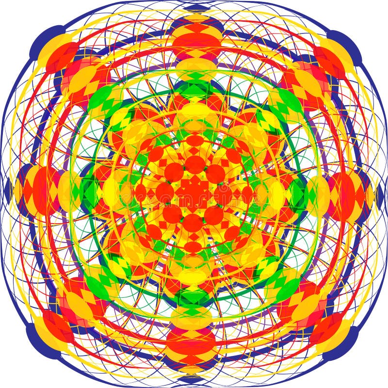 Isolated Bright Web. Rainbow Flower Stock Vector - Illustration of ...