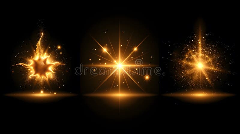 Isolated Brightness Set. Shining Light Stock Photo - Image of ...