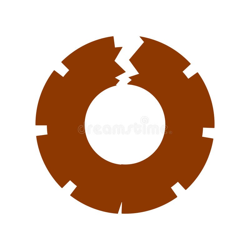 Isolated Broken Gear Design Stock Vector - Illustration of industrial ...