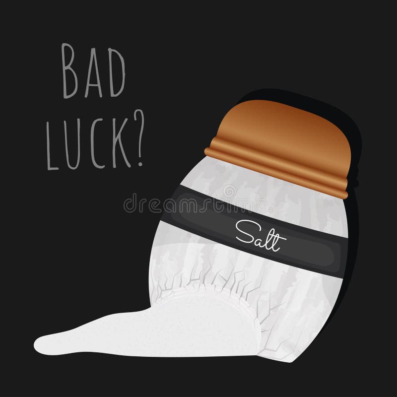 Isolated Broken Salt Shaker Bad Luck Friday Thirteen Vector Stock ...