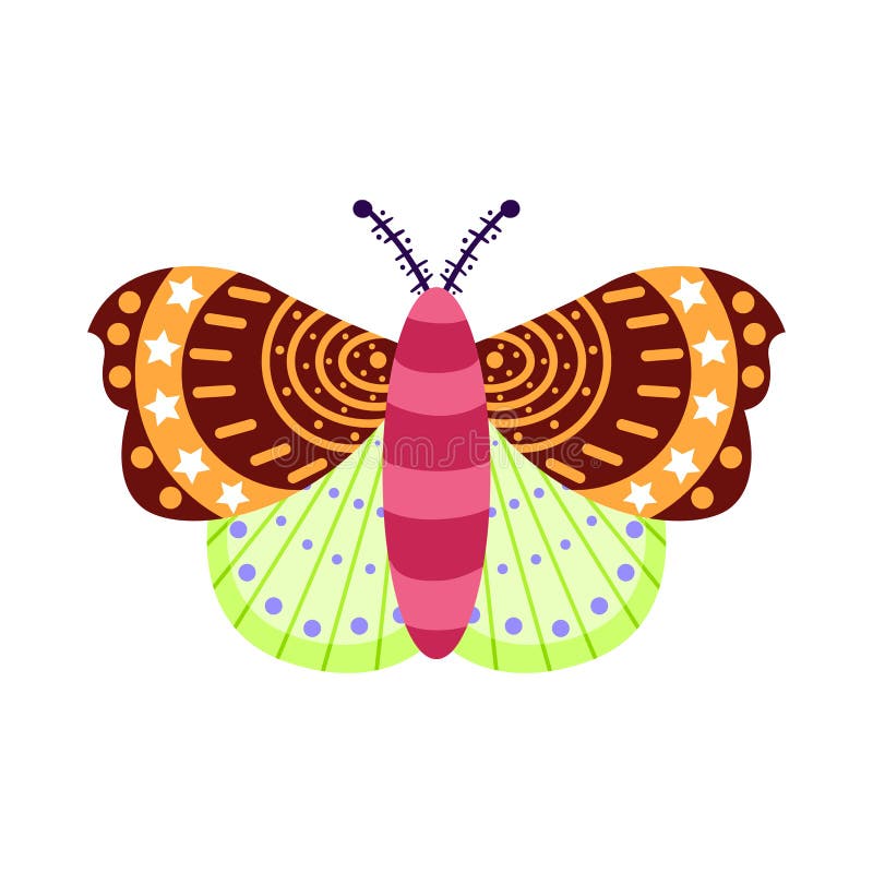 Isolated Brown Butterfly Vector Illustration Stock Vector ...