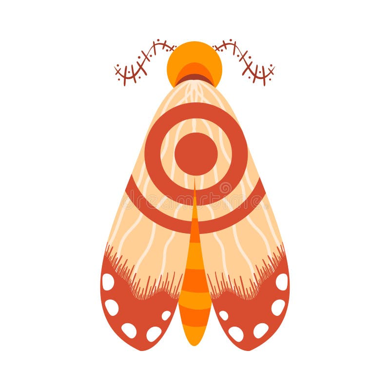 Isolated Brown Moth Vector Illustration Stock Vector - Illustration of ...